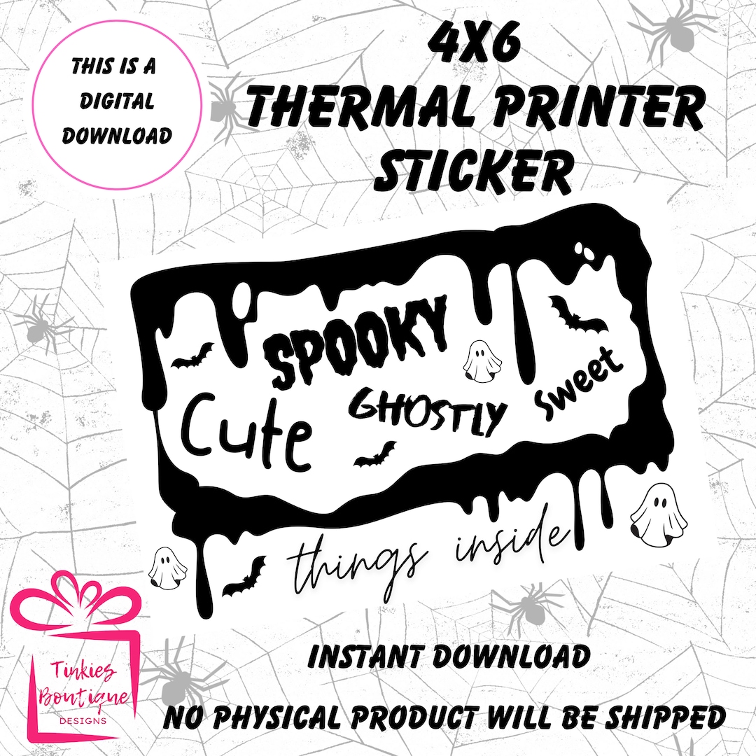 Spooky Business Packaging Sticker, 4x6 Thermal Label (digital Download ...