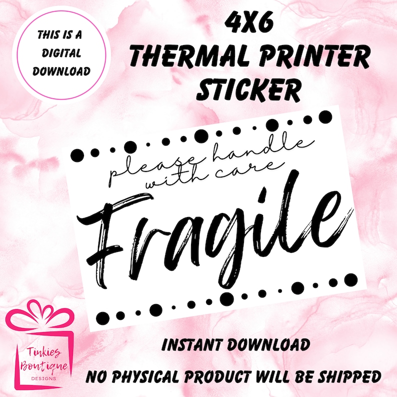 Printable Thermal Printer Labels for Small Businesses, Trendy Packaging ...