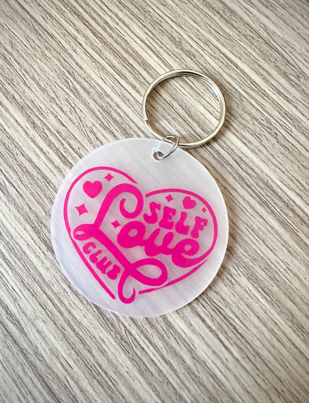 CUTE Keychain Self Love Club Keychain Hot Pink Perfect for Gifts for ...