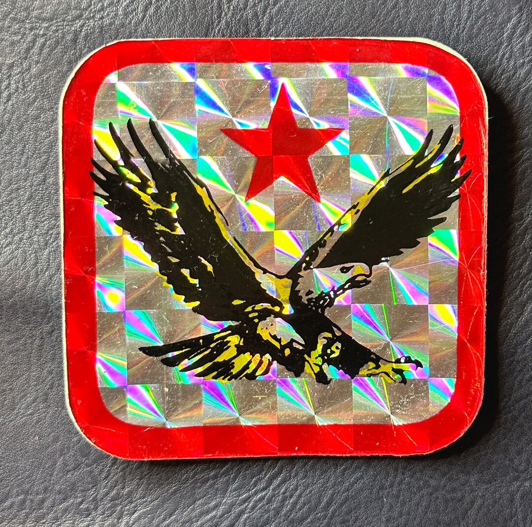 Vintage Prismatic Bald Eagle Sticker Vending Machine Decal - Etsy