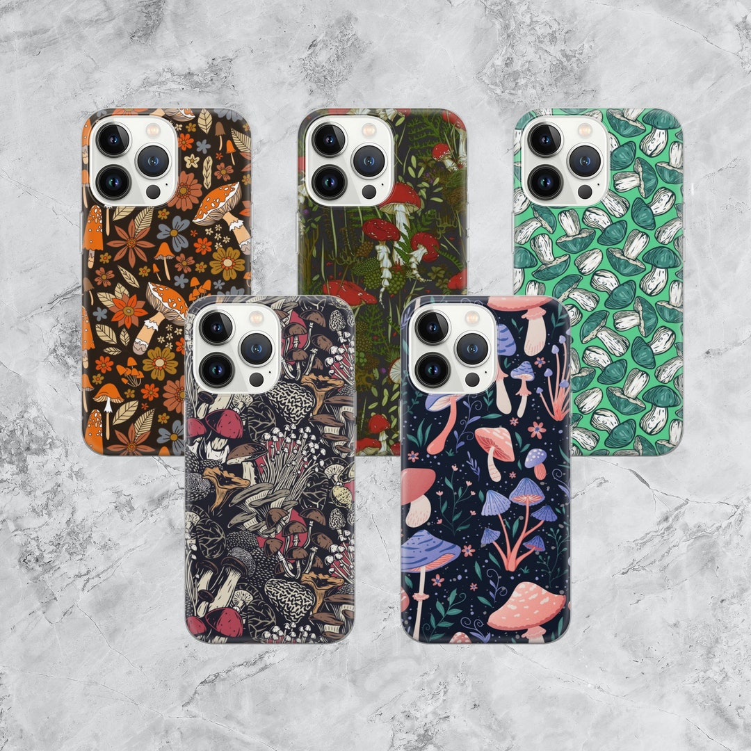 Mushrooms Phone Case Botanic Cover for Pixel 7 6A Iphone 14 - Etsy