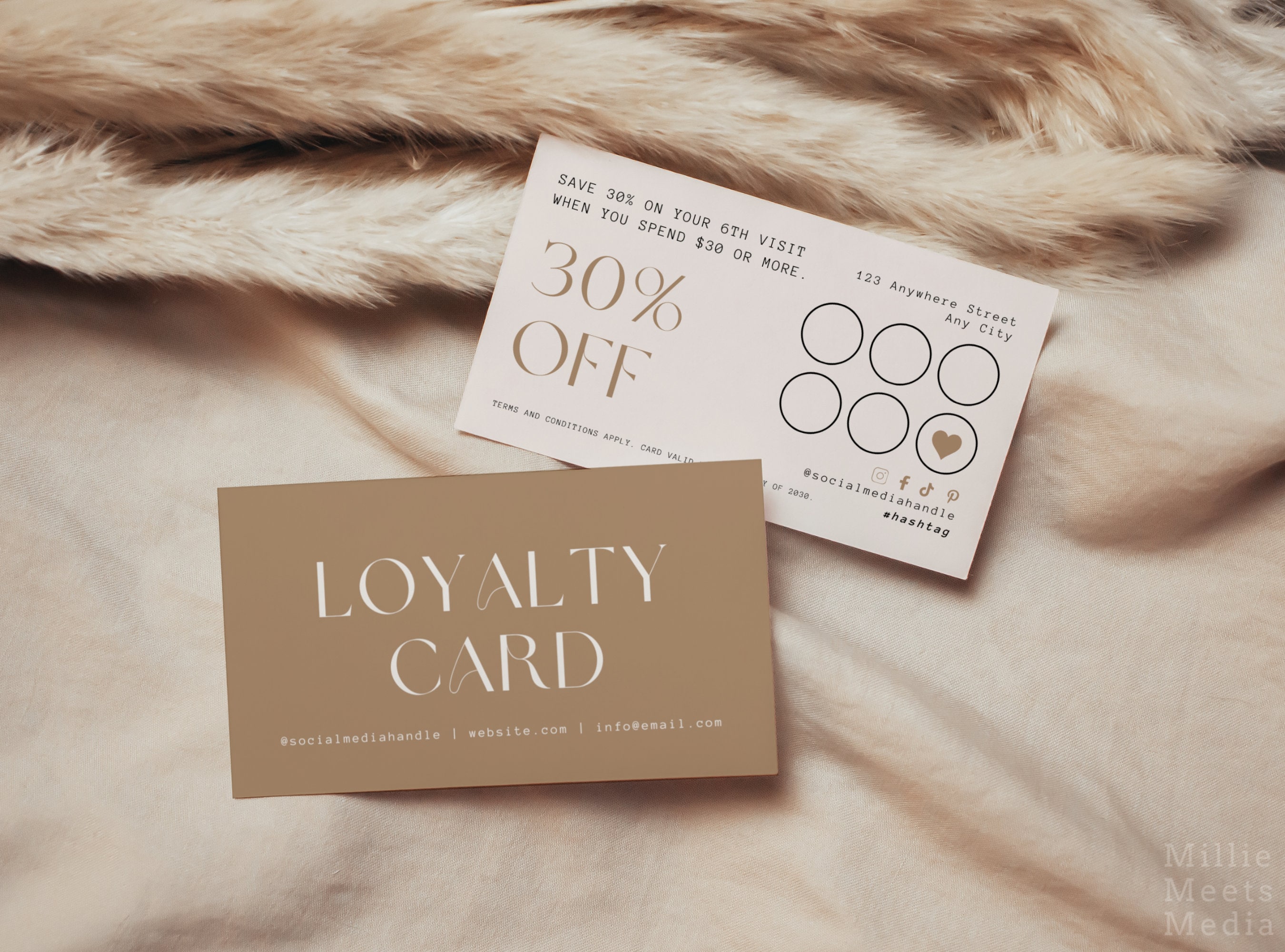 Loyalty Card Template | Editable Customer Reward Card Canva Template ...