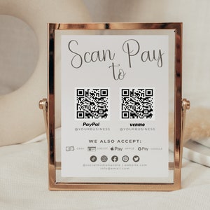 Price List Template & Scan to Pay Sign | Editable Price List Flyer and ...