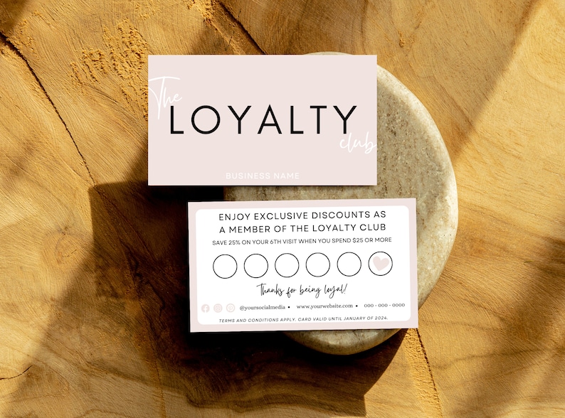 Loyalty Card Template Editable Customer Reward Card Canva Template the ...