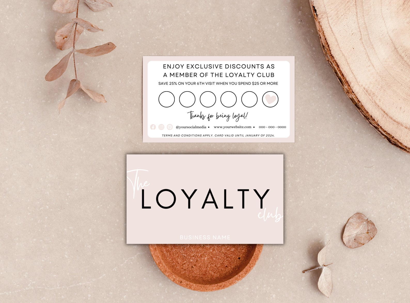 Loyalty Card Template Editable Customer Reward Card Canva Template the ...