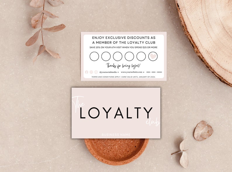 Loyalty Card Template Editable Customer Reward Card Canva Template the ...