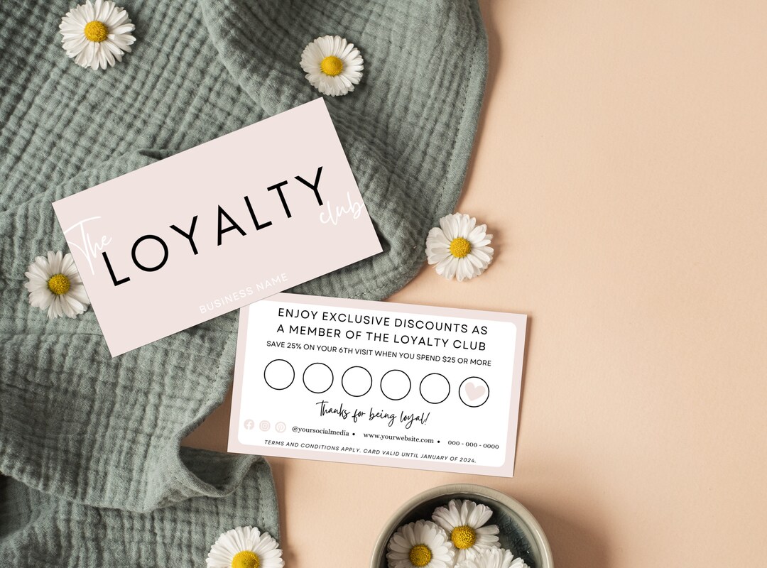 Loyalty Card Template Editable Customer Reward Card Canva Template the ...