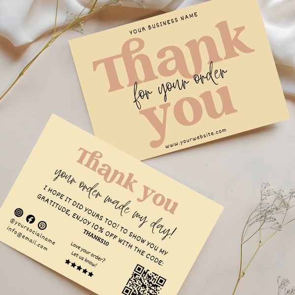 Retro Refer A Friend Card Canva Template Customer Reward Card Printable ...