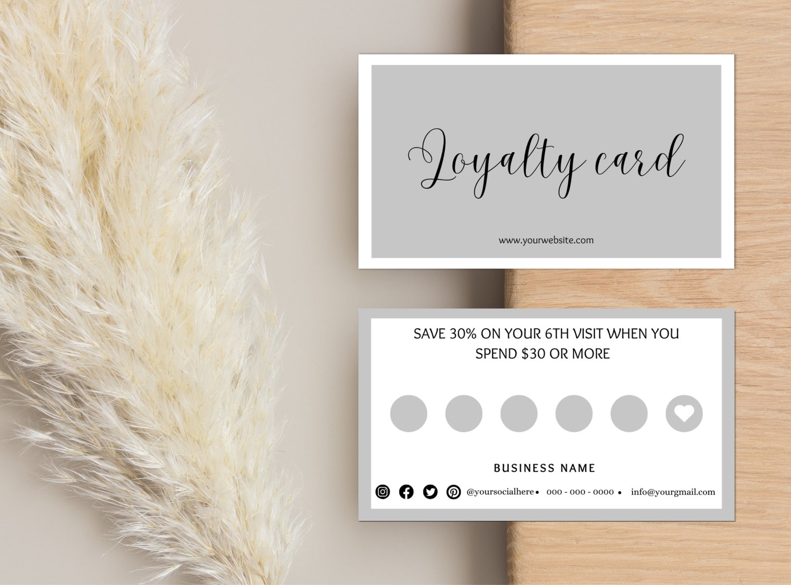 Loyalty Card Template Editable Customer Loyalty Reward Card Canva ...