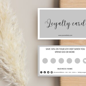Loyalty Card Template Editable Customer Loyalty Reward Card Canva ...