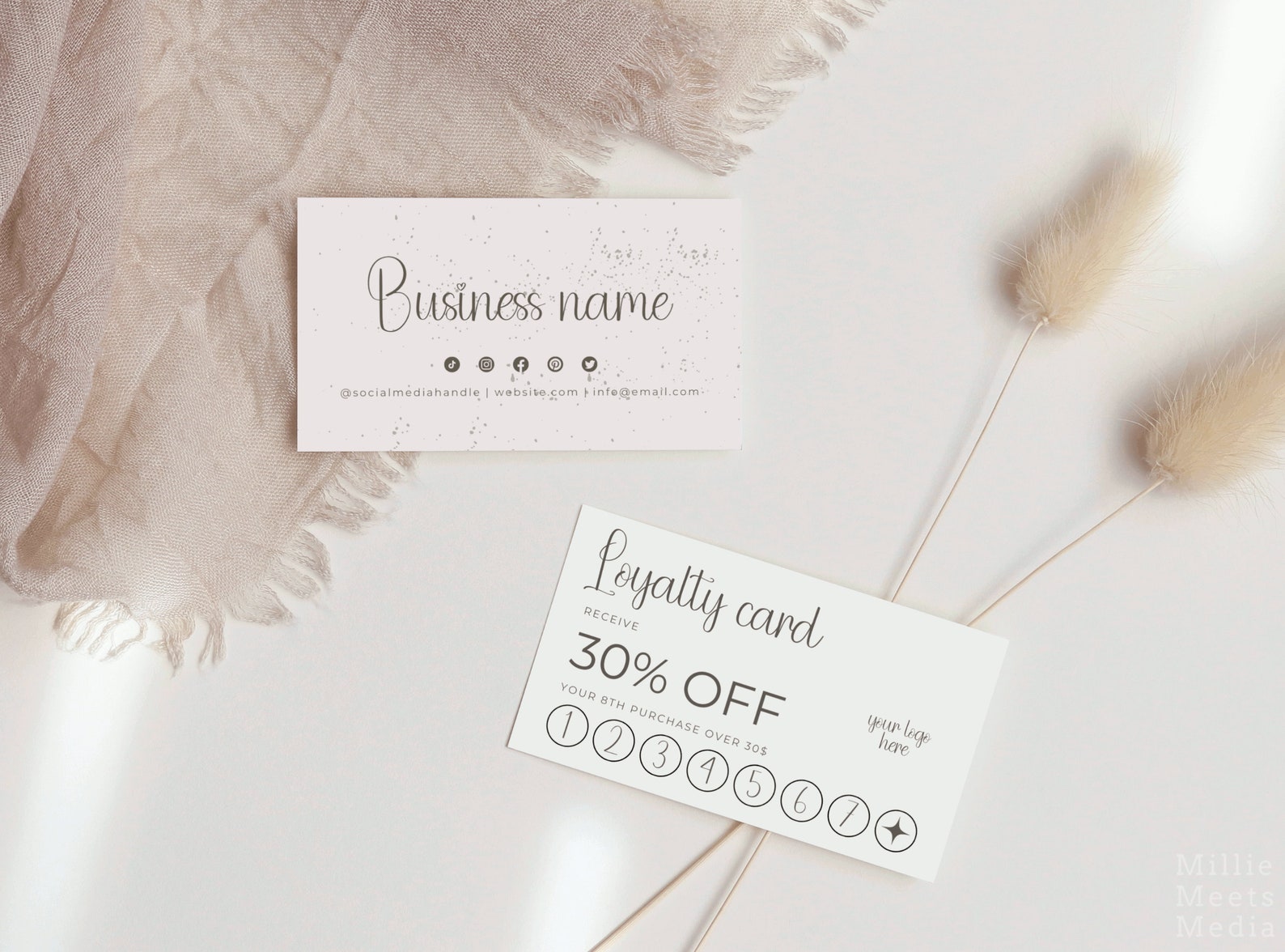 Loyalty Card Canva Template | Editable Discount Card | Reward Card ...