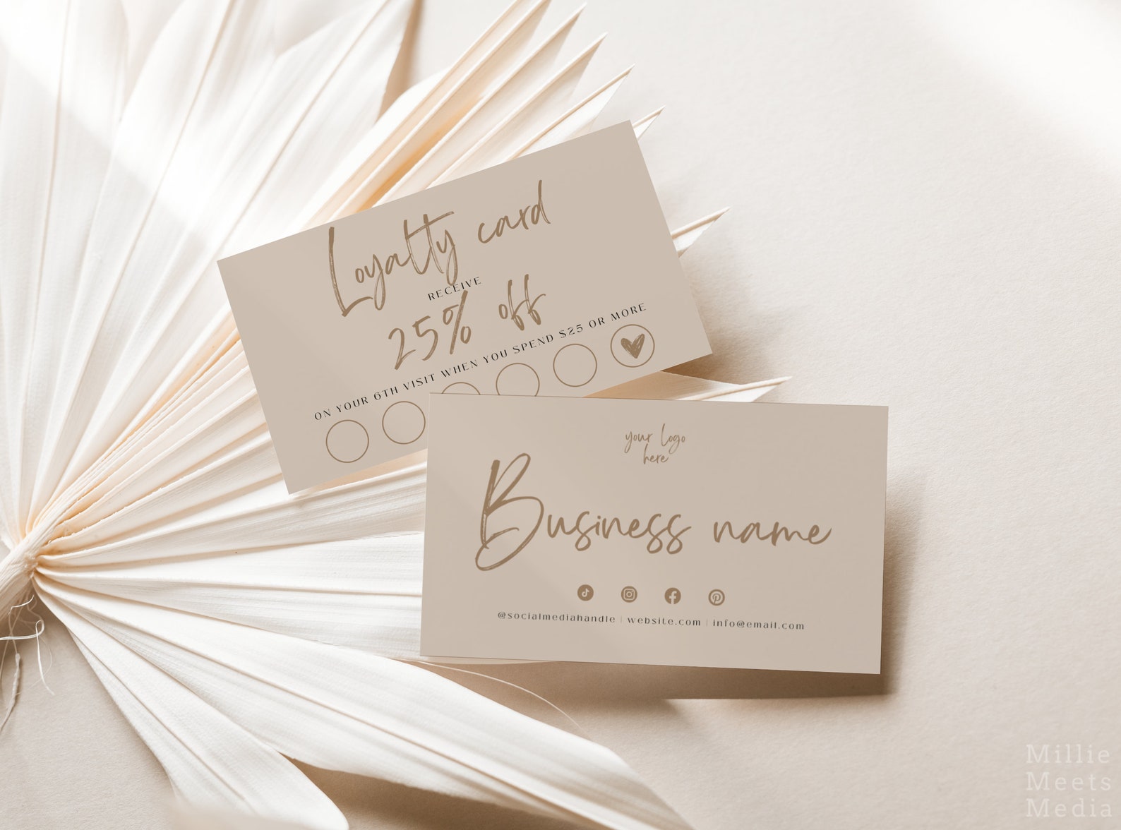 Business Loyalty Card Canva Template | Customizable Discount Card ...