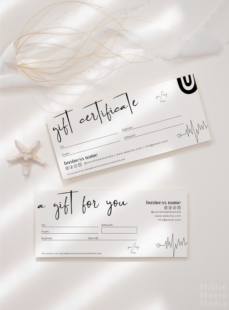 Geschenkgutschein Vorlage zum Ausdrucken | Moderner Geschenkgutschein | Geschenkgutschein | Spa ...