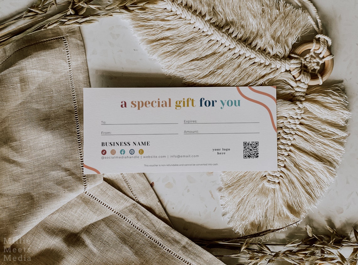 Modèle de chèque-cadeau rétro à imprimer | de Certificat-cadeau de ...