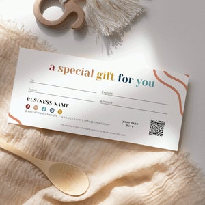 Retro Gift Certificate Template Printable | Photography Gift ...