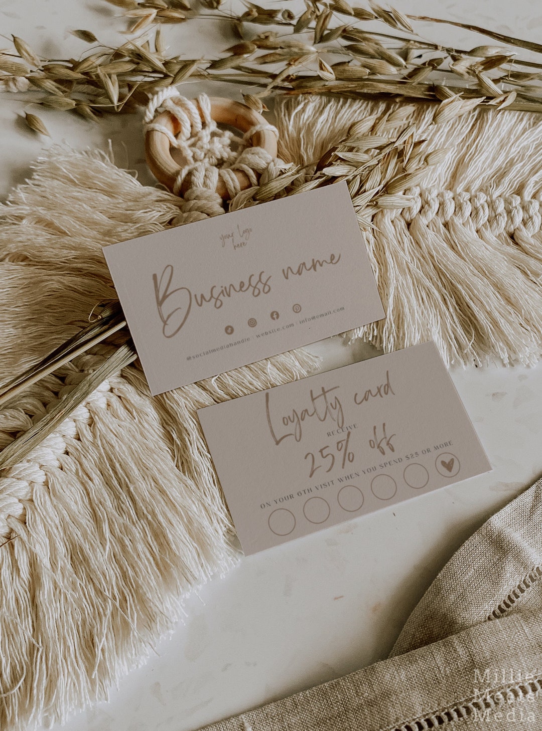 Business Loyalty Card Canva Template | Customizable Discount Card ...