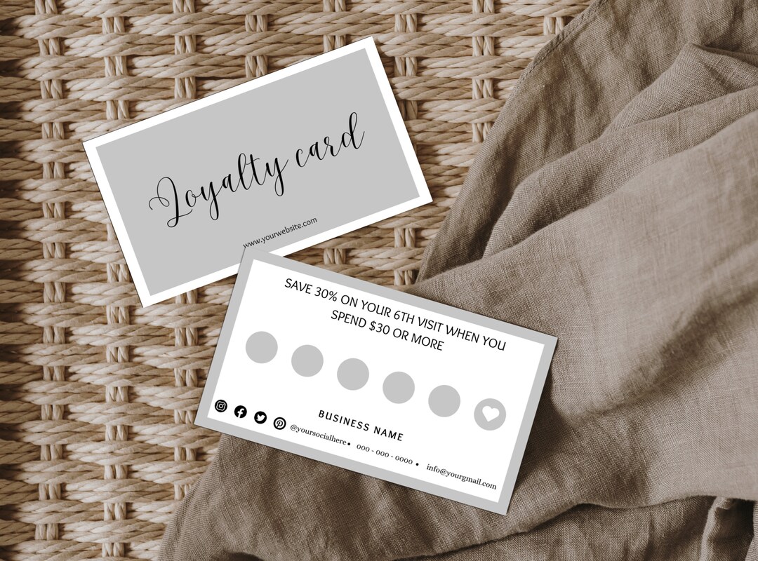 Loyalty Card Template Editable Customer Loyalty Reward Card Canva ...