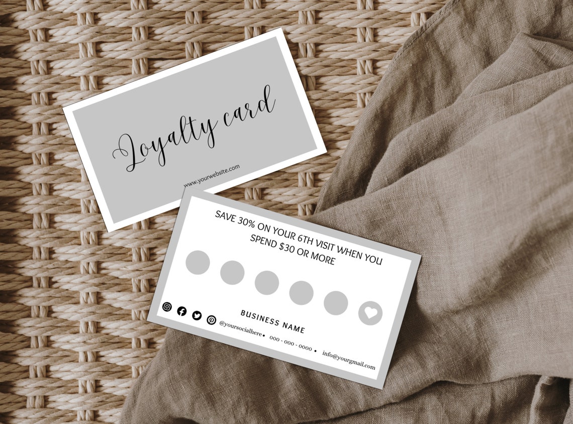 Loyalty Card Template Editable Customer Loyalty Reward Card Canva ...
