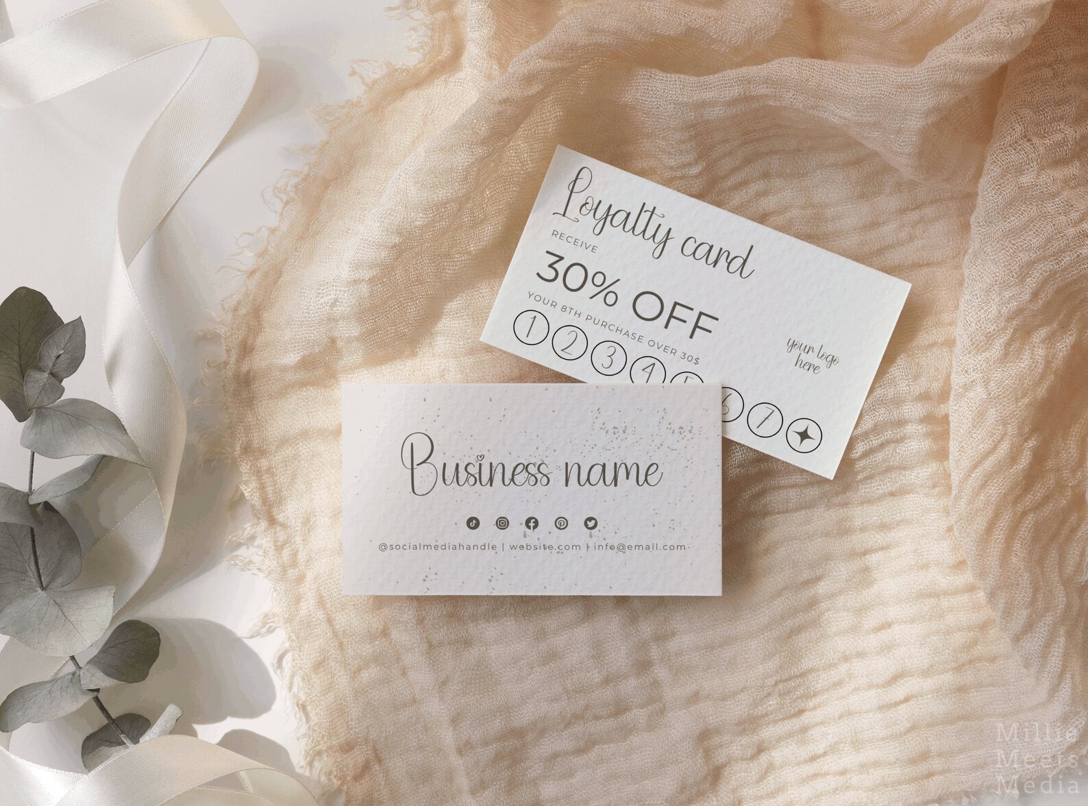 Loyalty Card Canva Template | Editable Discount Card | Reward Card ...