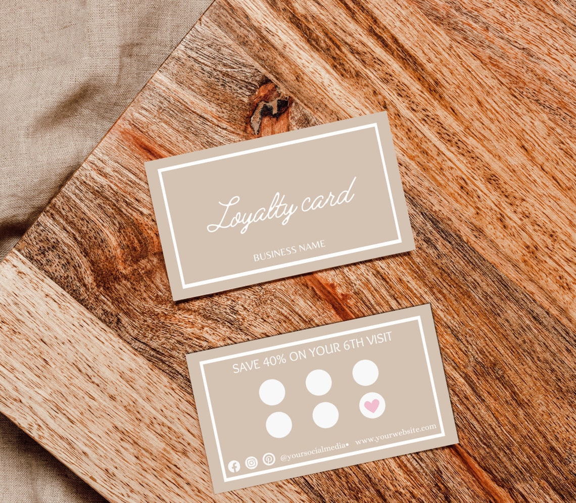 Customer Loyalty Card Canva Template Customer Care Card Printable ...