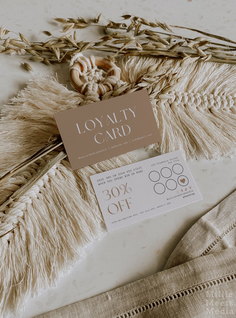 Loyalty Card Template | Editable Customer Reward Card Canva Template ...