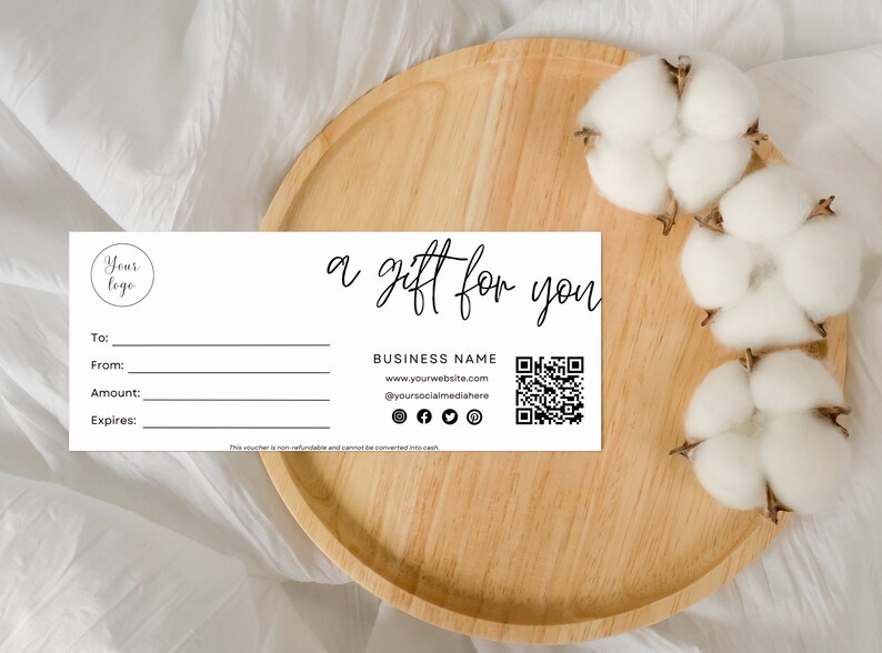 Editable Gift Certificate Template, Printable Boho Gift Card, Editable ...