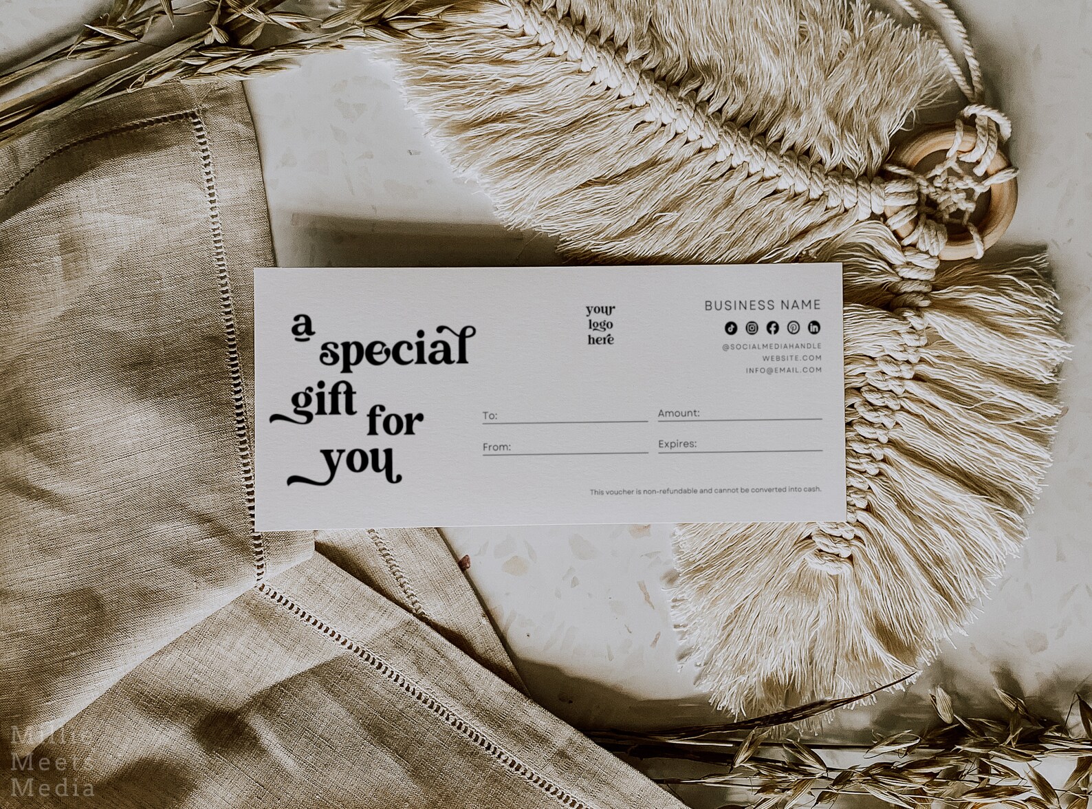 Retro Gift Certificate Template Printable | Editable Gift Coupon ...