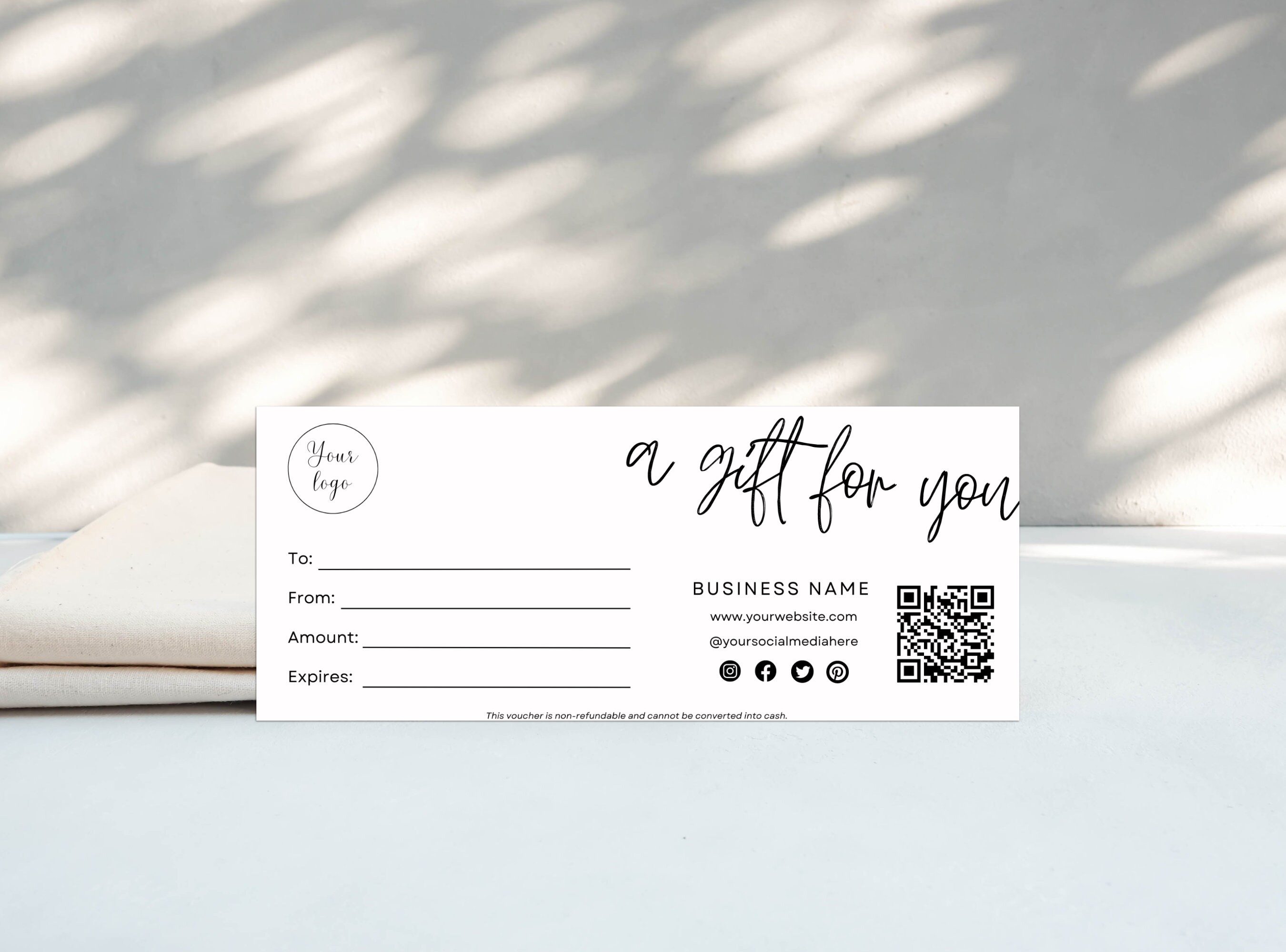 Editable Gift Certificate Template, Printable Boho Gift Card, Editable ...