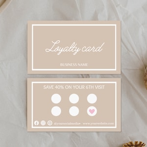 Customer Loyalty Card Canva Template Customer Care Card Printable ...