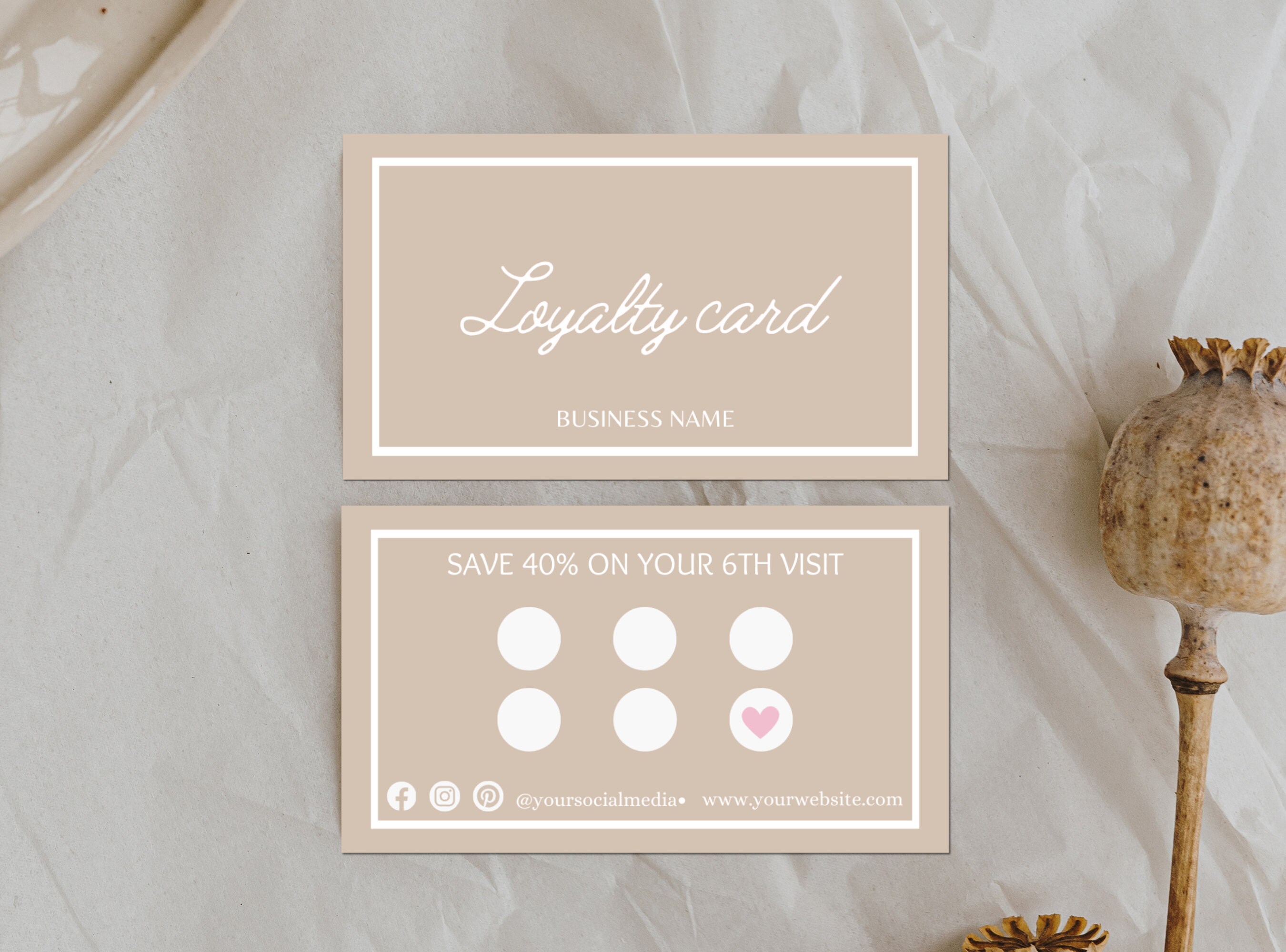 Customer Loyalty Card Canva Template Customer Care Card Printable ...
