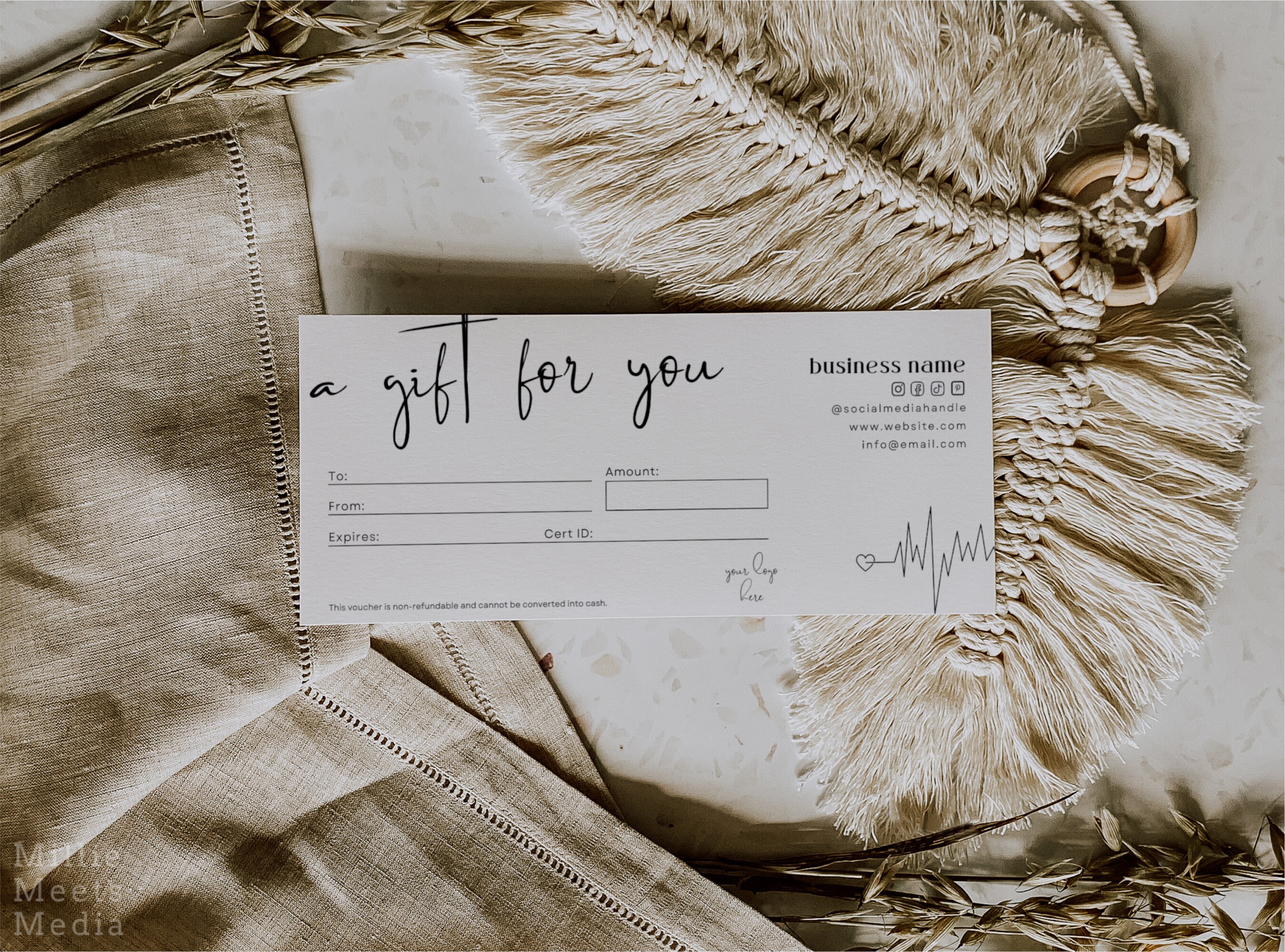 Geschenkgutschein Vorlage zum Ausdrucken | Moderner Geschenkgutschein | Geschenkgutschein | Spa ...