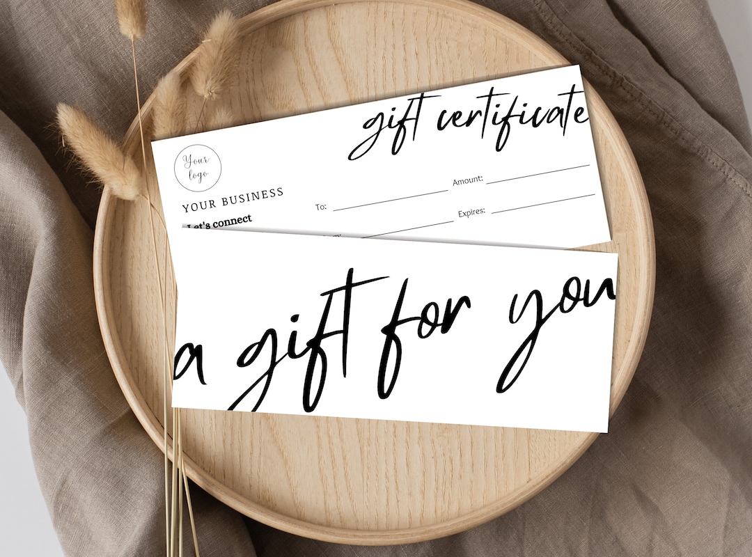 Gift Certificate Template Printable/retro Groovy Gift Card Template ...