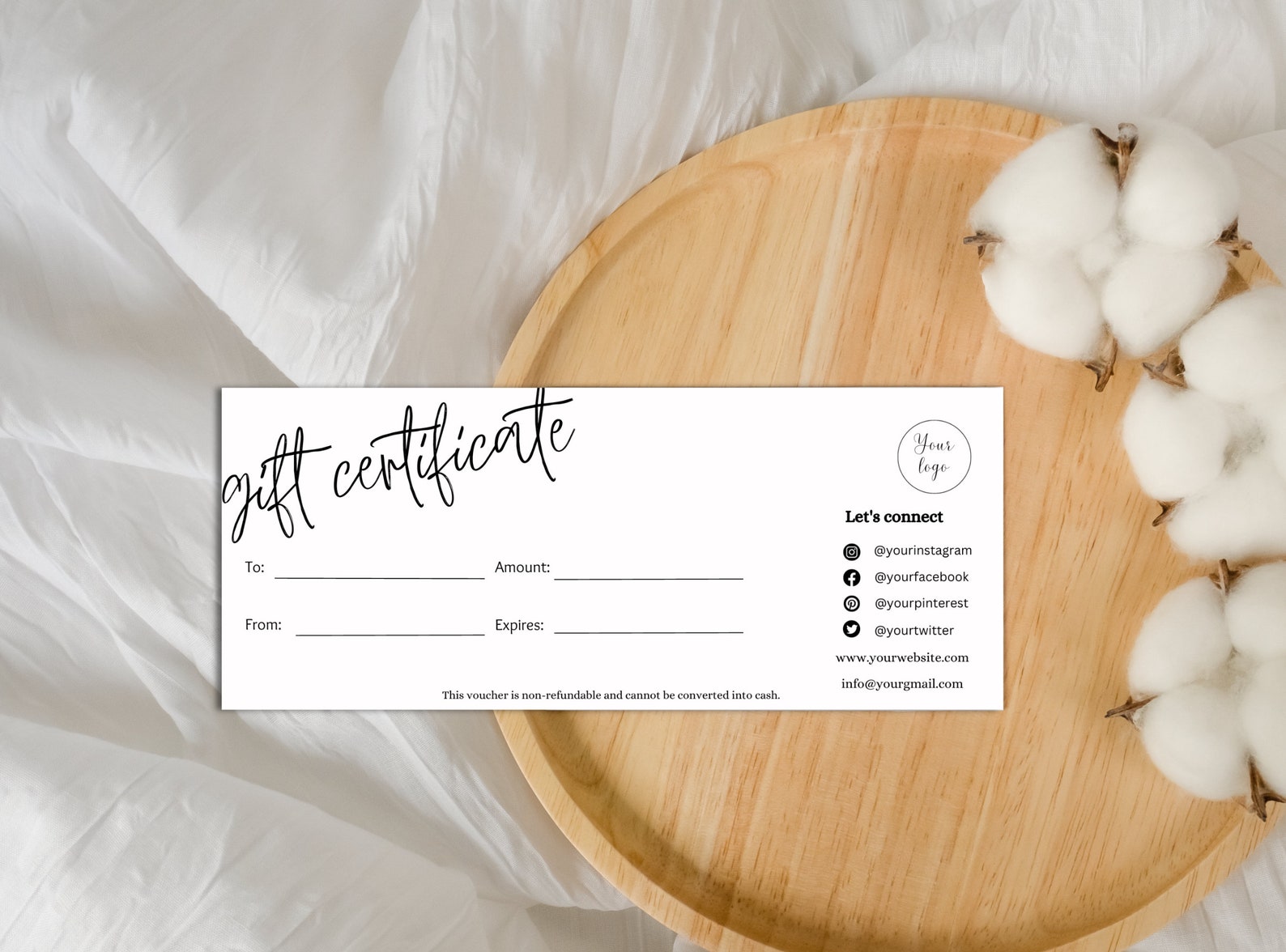 Canva Gift Certificate Instant Download Template Printable Editable ...