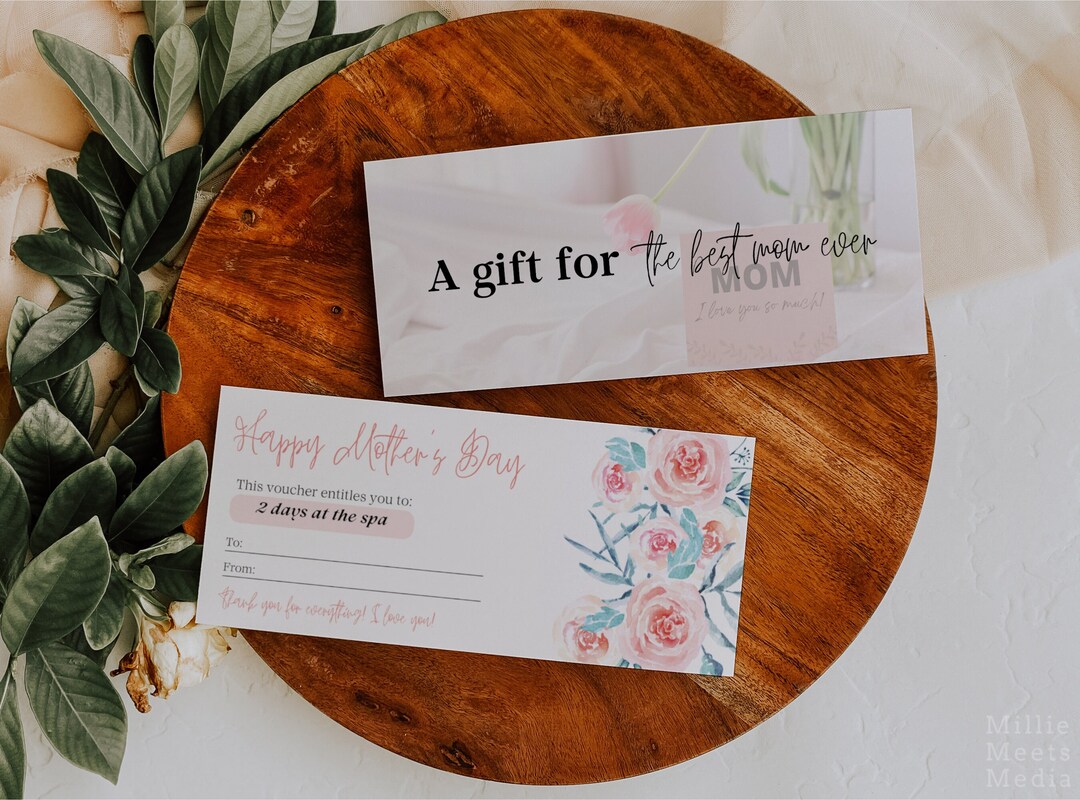 Happy Mother's Day Gift Card Certificate | Printable Mother's Day Gift ...
