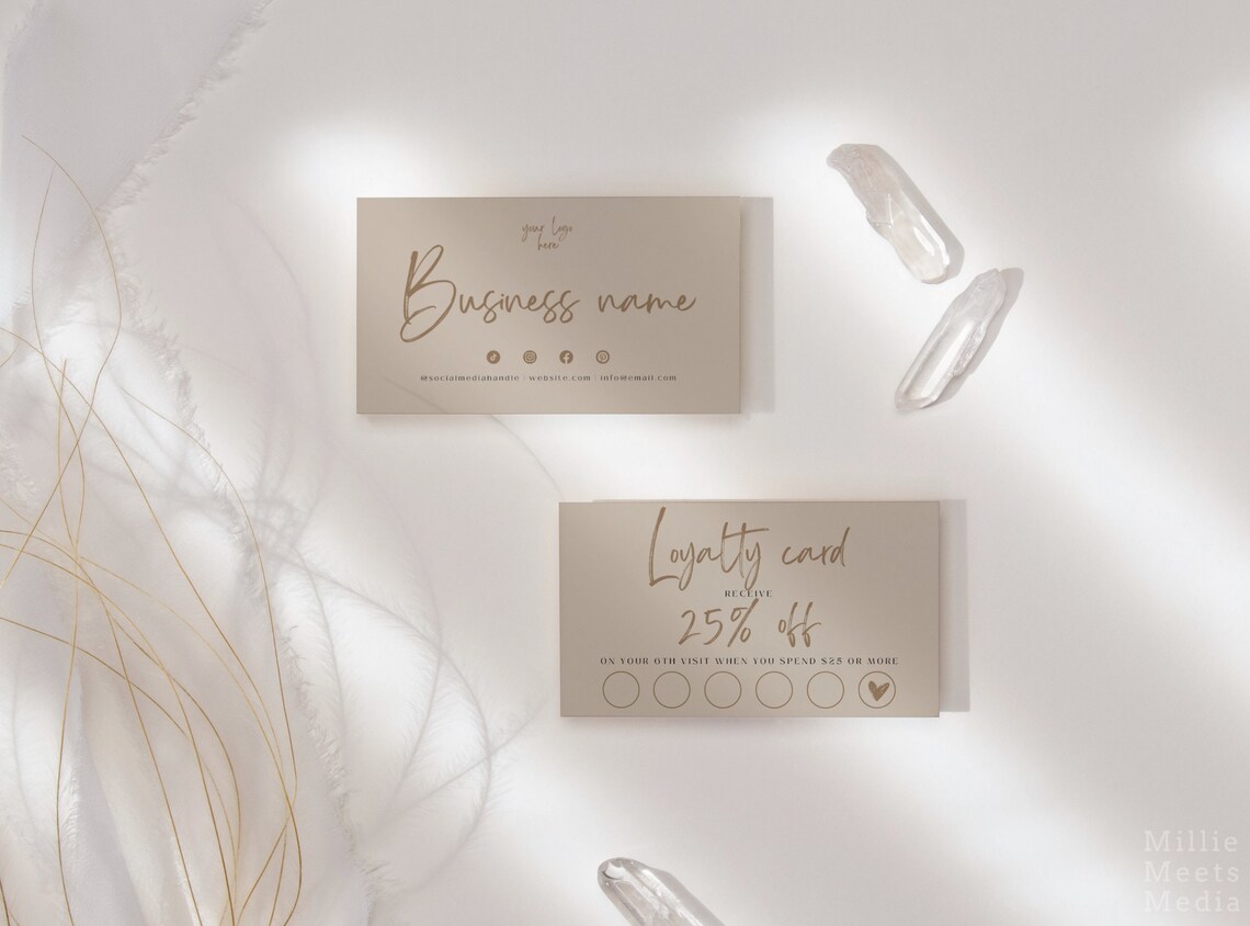 Business Loyalty Card Canva Template | Customizable Discount Card ...