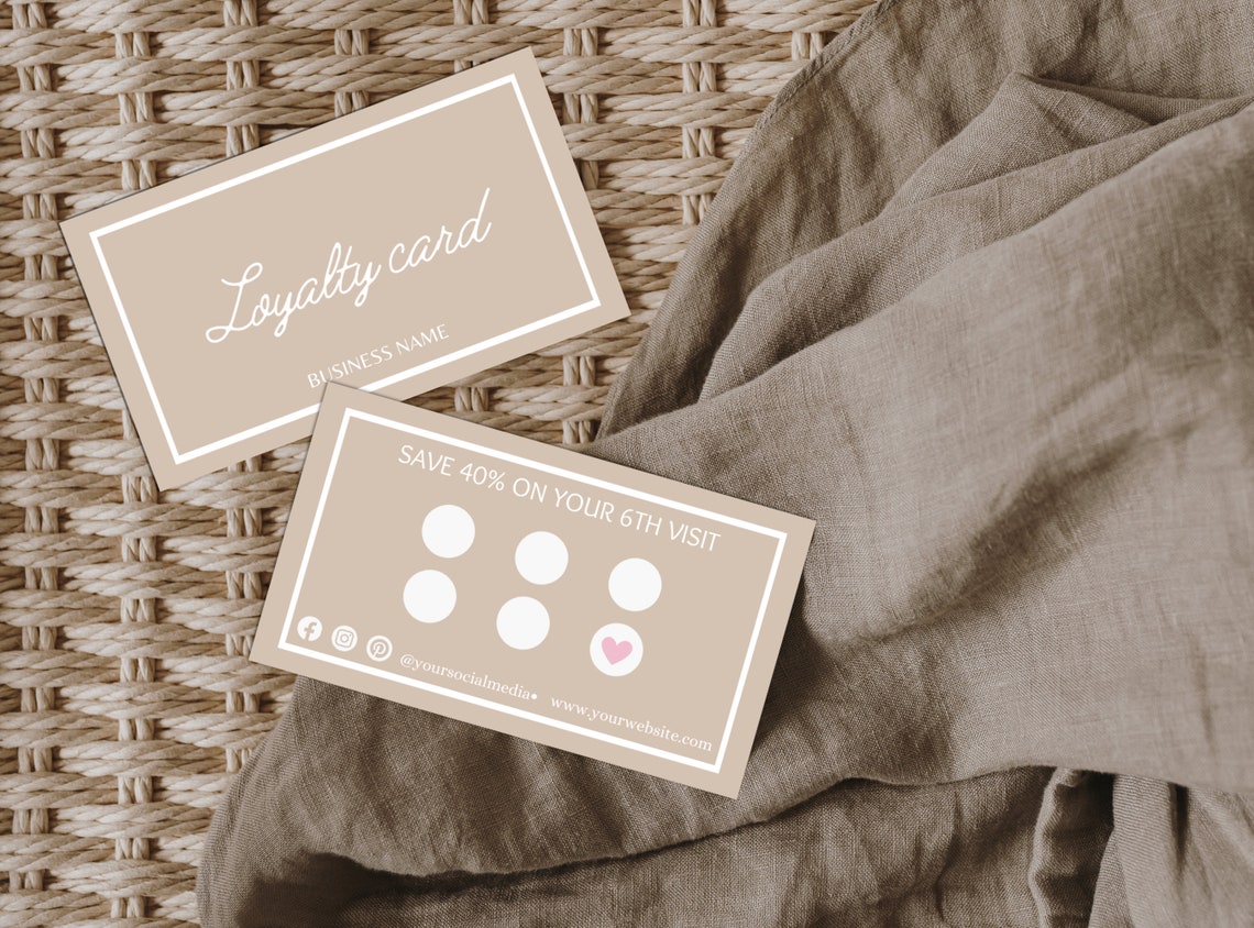 Customer Loyalty Card Canva Template Customer Care Card Printable ...