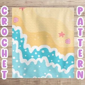 Crochet Graphgan Pattern, Beach Corner to Corner Afghan Blanket Pattern ...