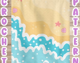 C2C Ocean Waves Beach Blanket Crochet Pattern - Etsy