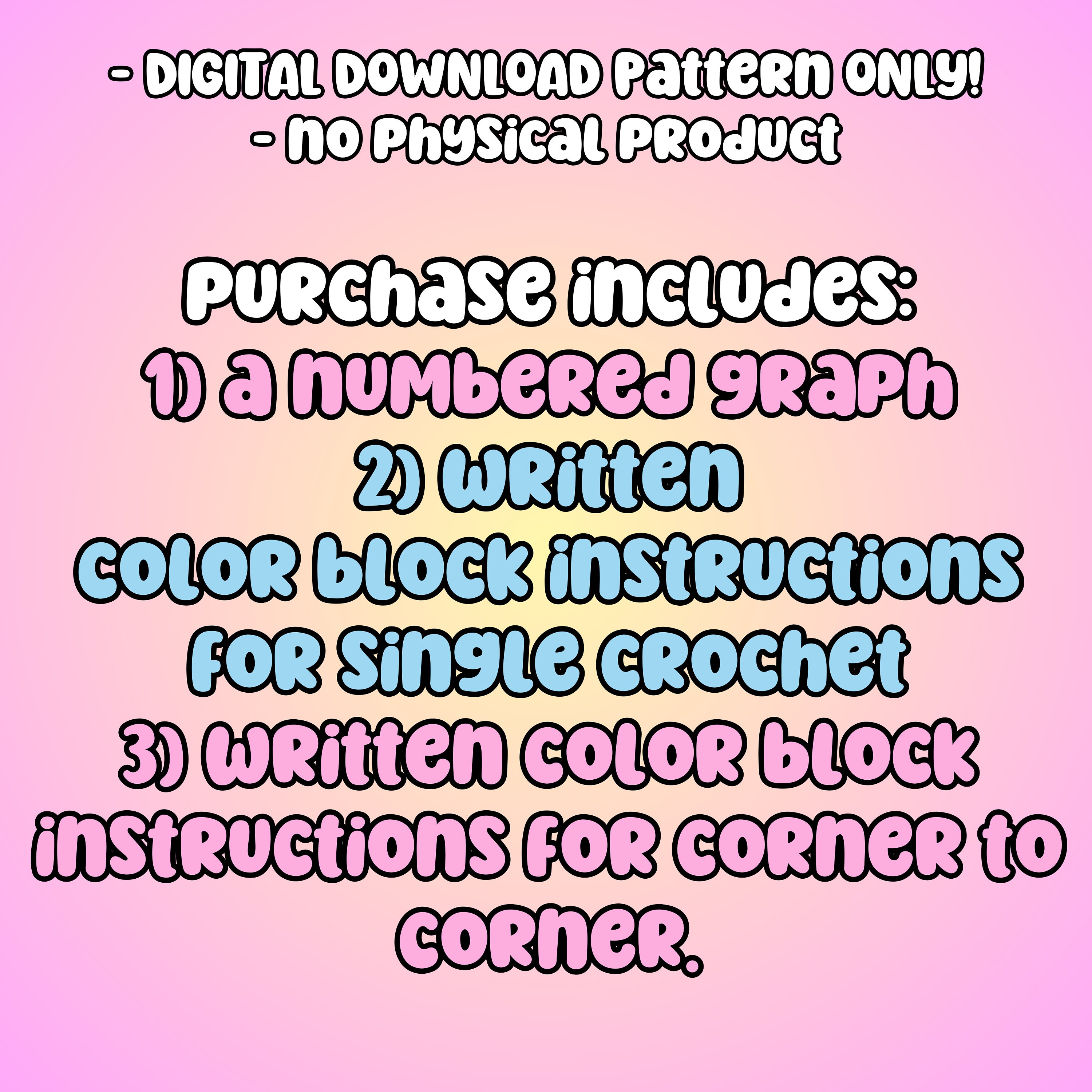 Crochet Floral Graphgan Pattern, Pretty Pink Flower Corner to Corner ...