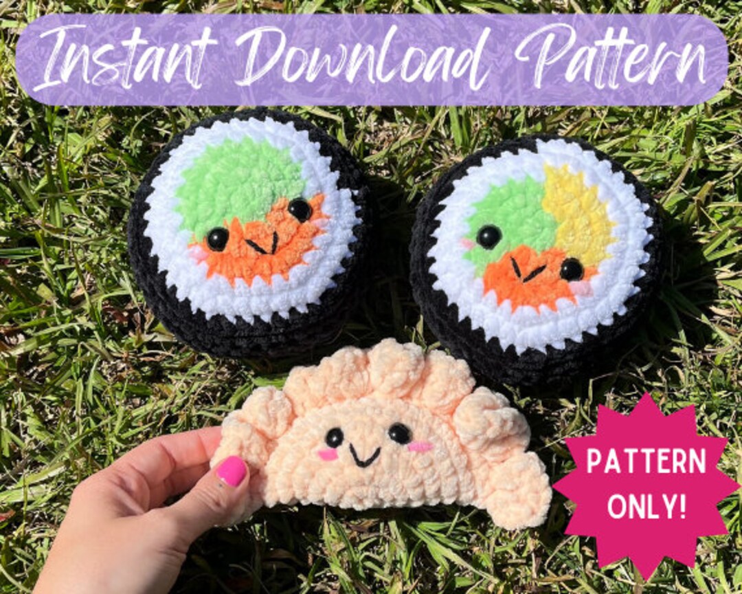 Mini Friends Collection Sushi Roll and Dumpling Crochet Pattern ...