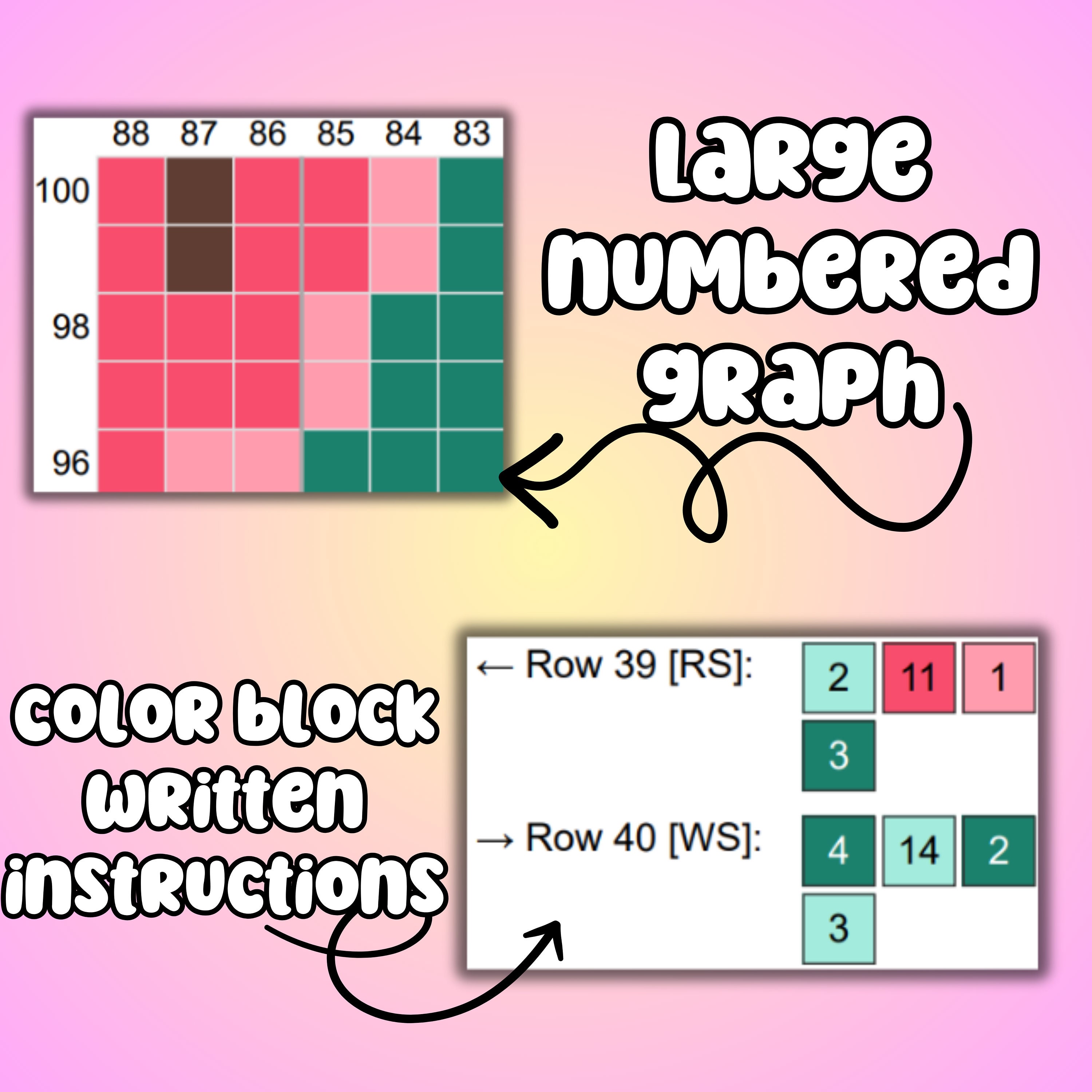 Crochet Floral Graphgan Pattern, Pretty Pink Flower Corner to Corner ...