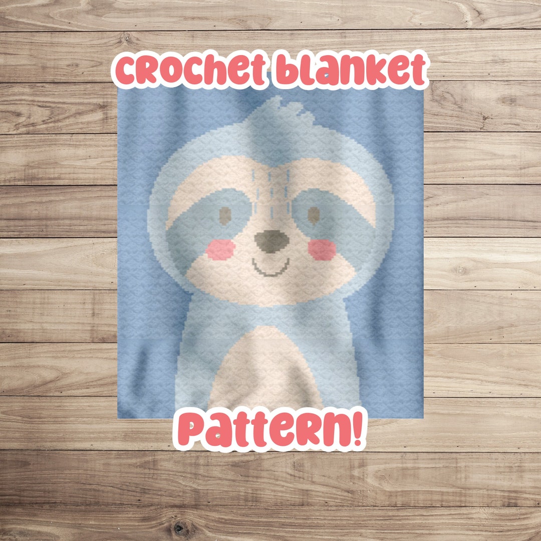 Crochet Sloth Graphgan Pattern, Forest Animal Corner to Corner Blanket ...