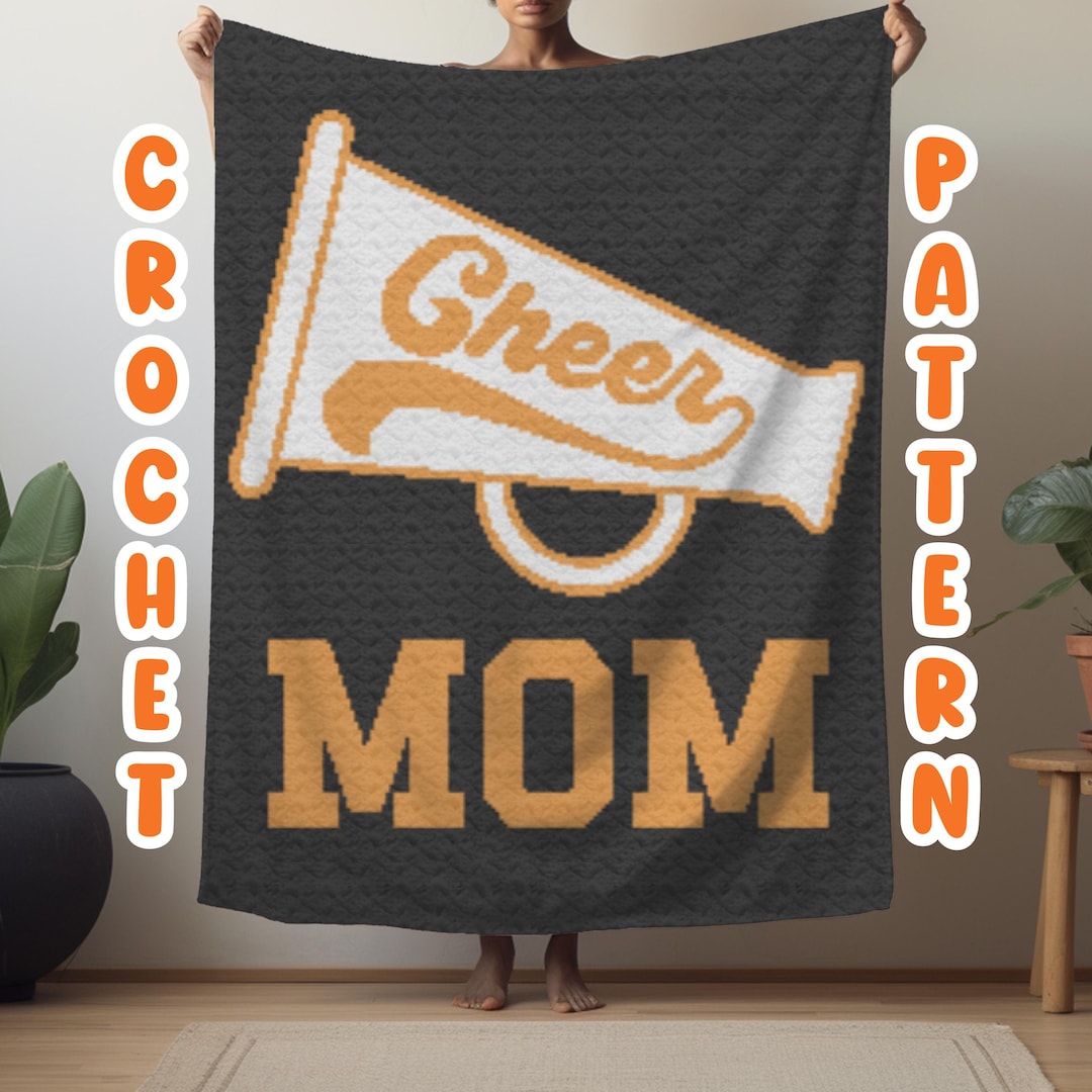 Crochet Graphgan Pattern, Cheer Mom Corner to Corner Afghan Blanket ...