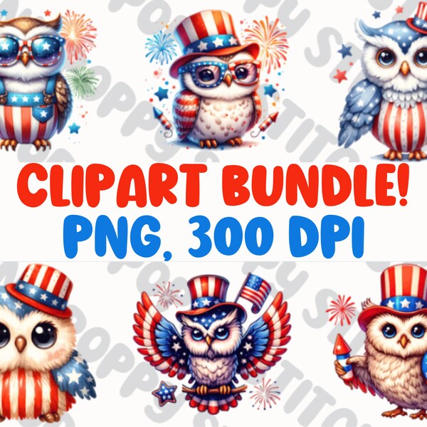 4th of July Owl - Etsy