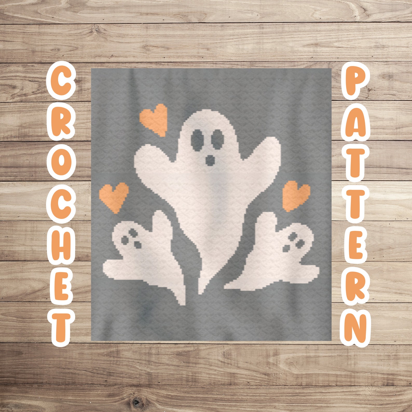 Crochet Halloween Ghost Graphgan Pattern, Corner to Corner Afghan ...