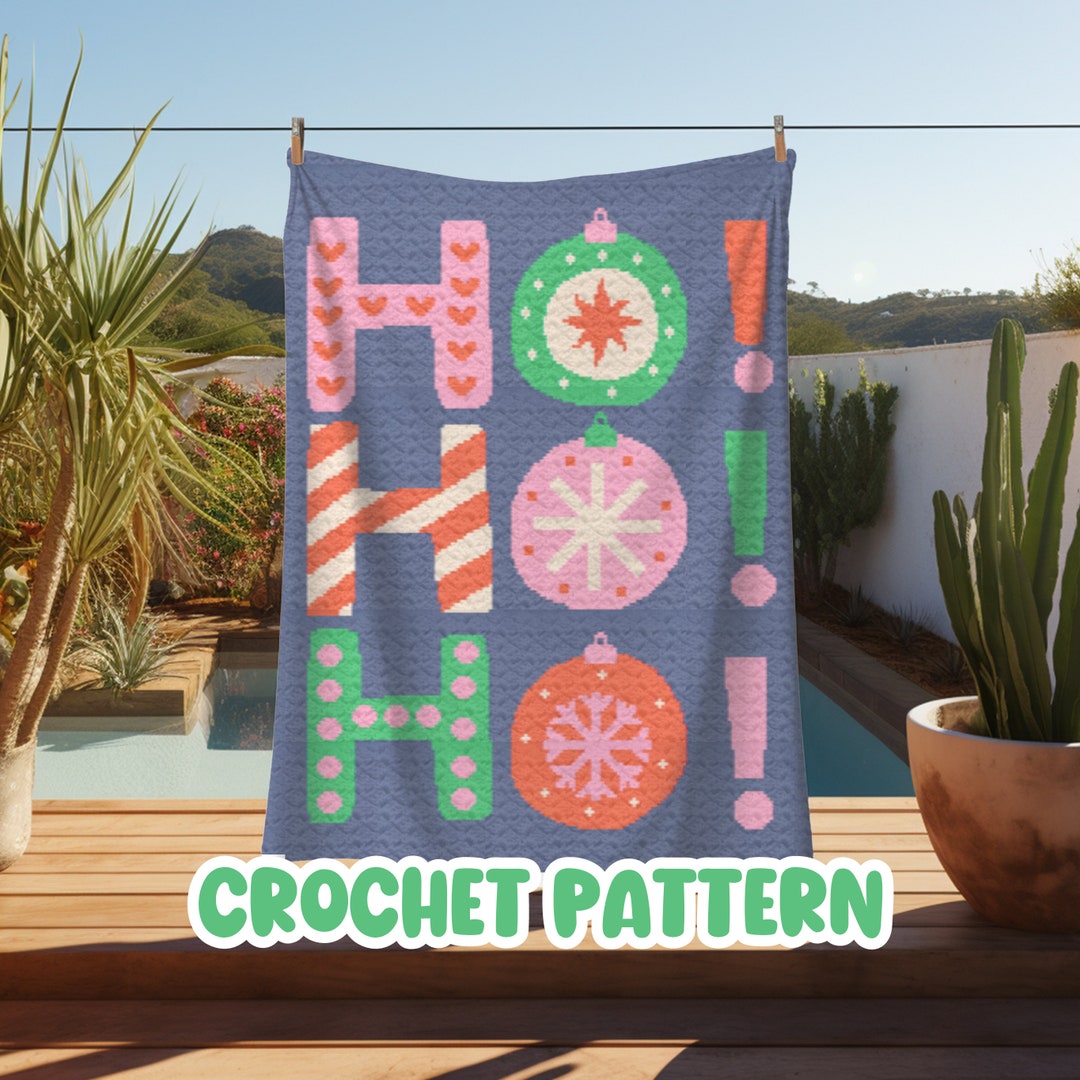 Crochet Christmas Graphgan Pattern, Santa Corner to Corner Afghan ...