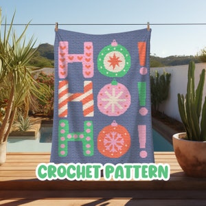 Crochet Christmas Graphgan Pattern, Santa Corner to Corner Afghan ...