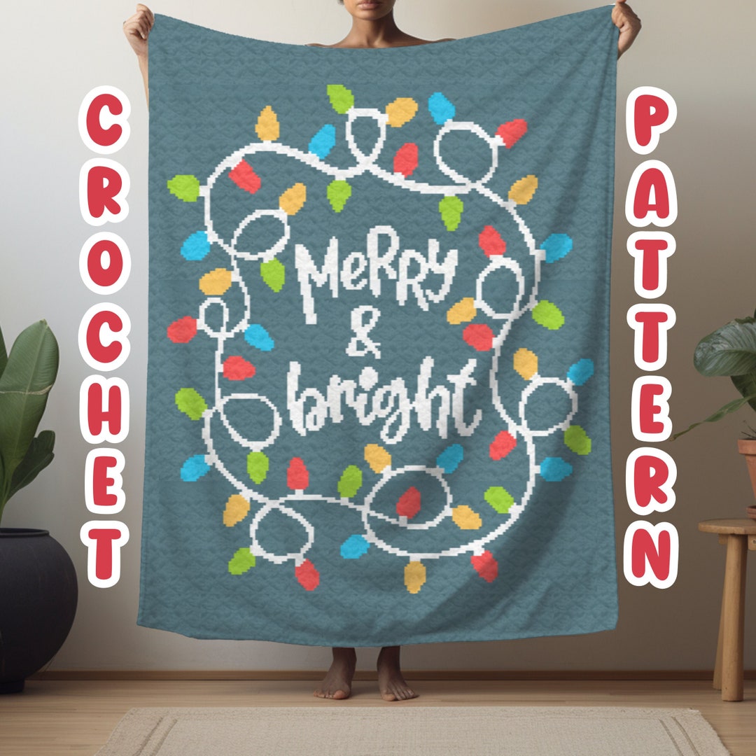 Crochet Graphgan Pattern, Christmas Lights Corner to Corner Crochet ...