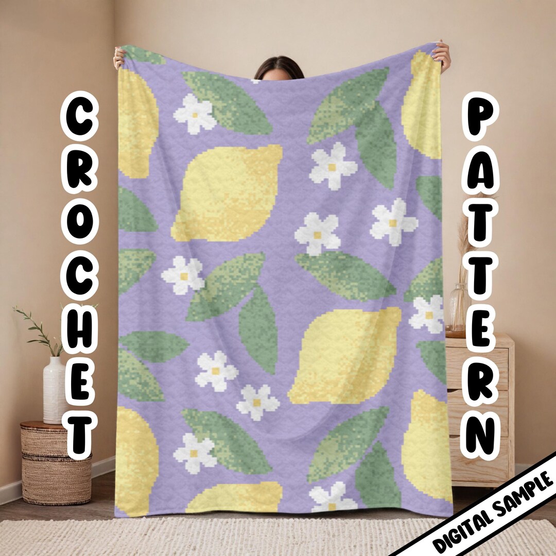 Crochet Graphgan Pattern, Floral Lemon Corner to Corner Crochet Blanket ...