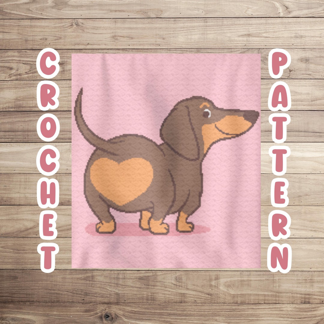 Crochet Dachshund Graphgan Pattern, Dog Corner to Corner Blanket ...